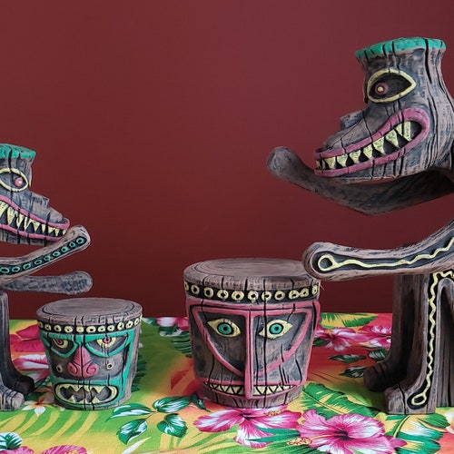 Enchanted Escape Tiki Drummer - Etsy