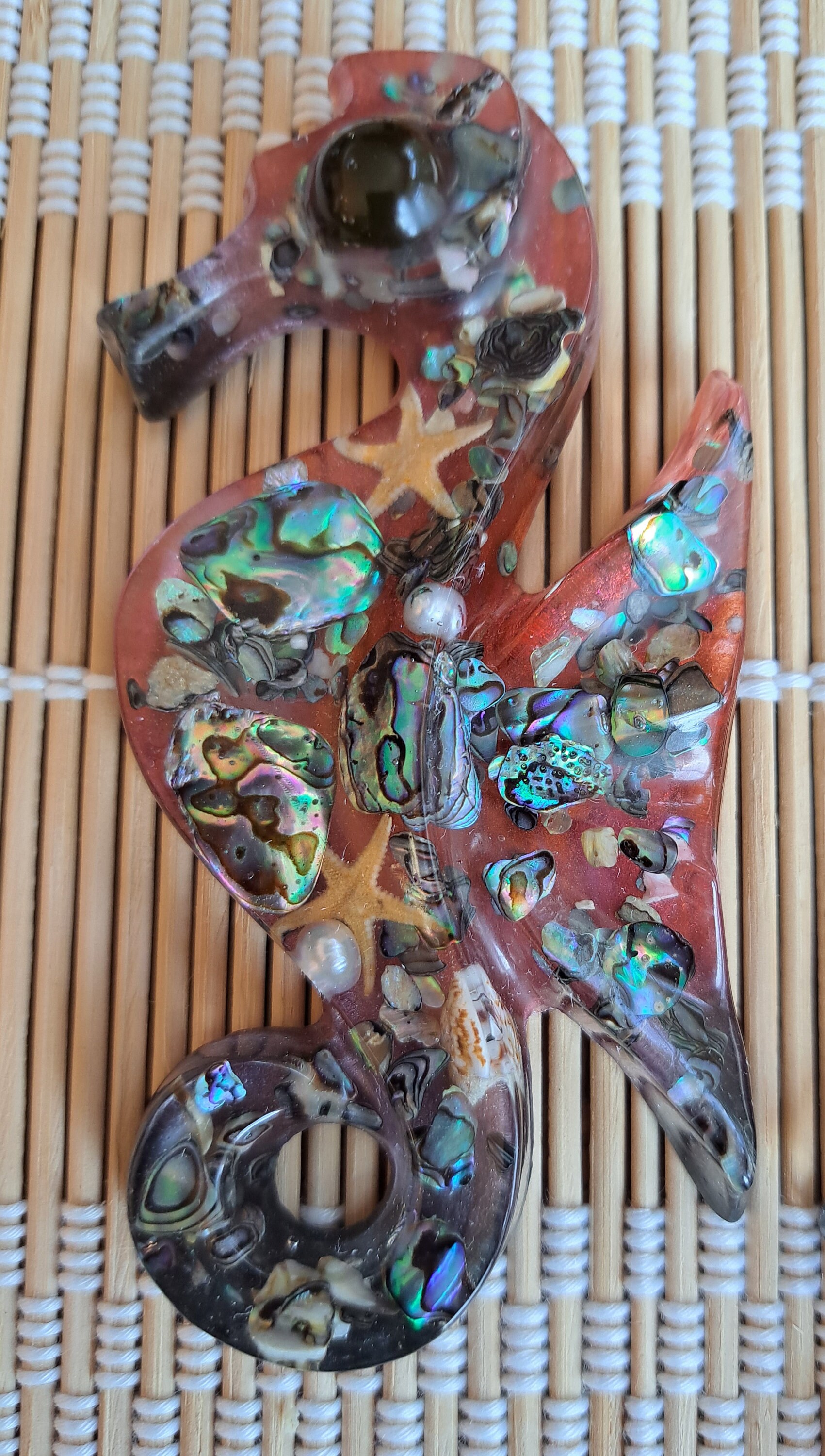 Dark Red Char Resin MCM Seahorse Family Wall Hanging - Etsy