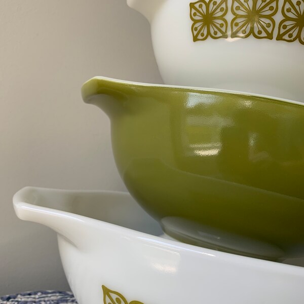 Green Flower Pyrex - Etsy