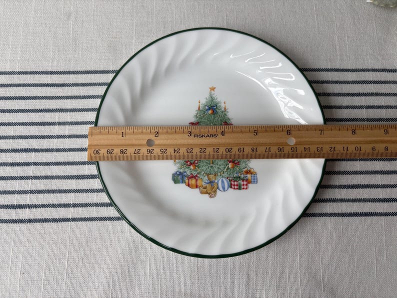 Corelle HOLIDAY MAGIC Salad Plate: Green Christmas Tree, Retired ...