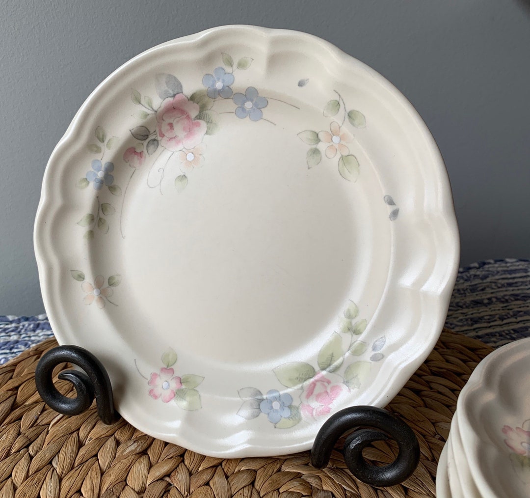 Vintage Tea Plates Set of 4 Pfaltzgraff Dessert Plates Salad Plates Tea ...