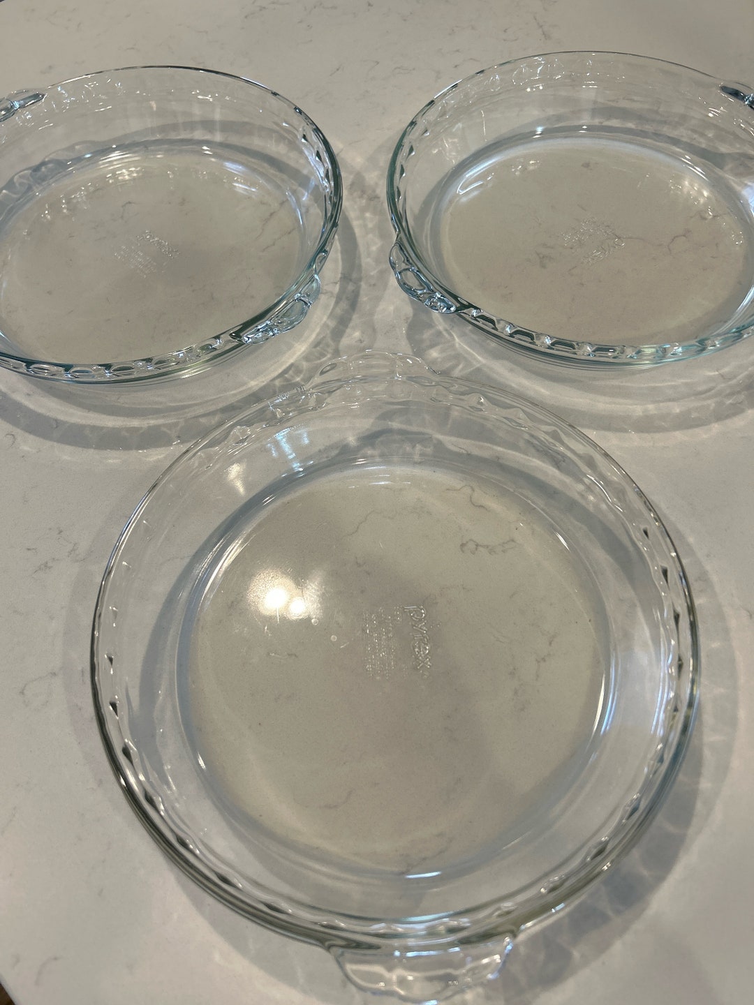 Pyrex Pie Dishes Plates Classic 9 Clear Pie Dishes Ovenware Round ...