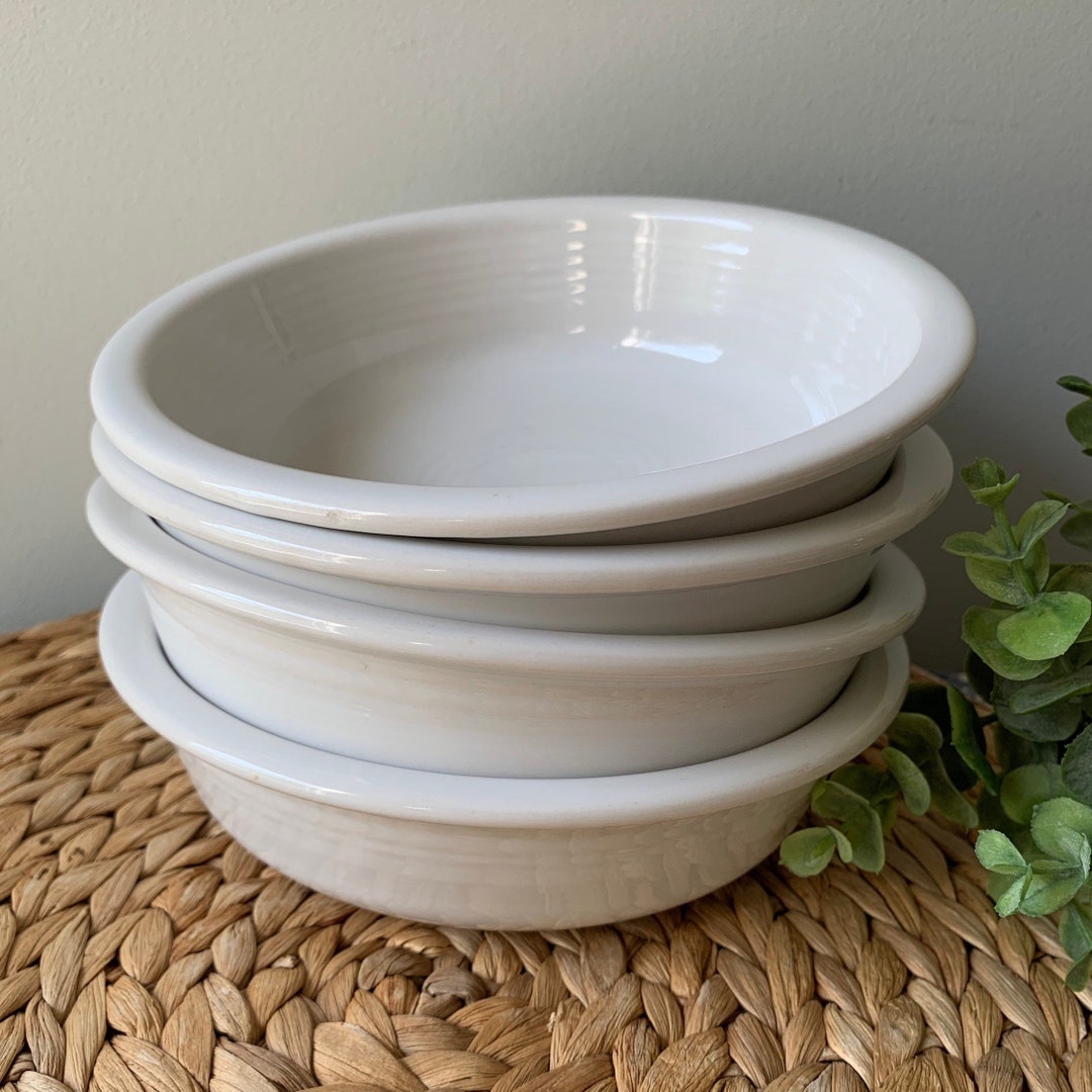 Fiesta Ware Periwinkle Berry Bowls & White Cereal/soup Coupe Bowls ...