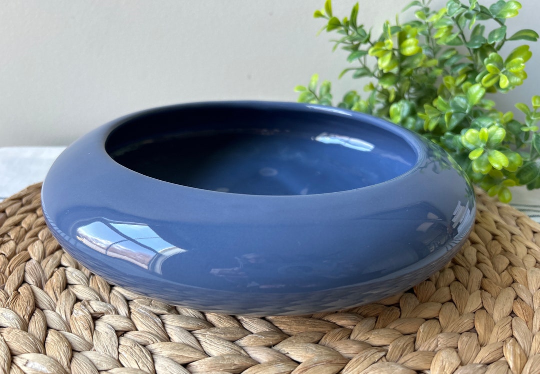 Vintage Low 9.25 Planter Haeger Pottery Blue Flower Pot Herb Garden ...