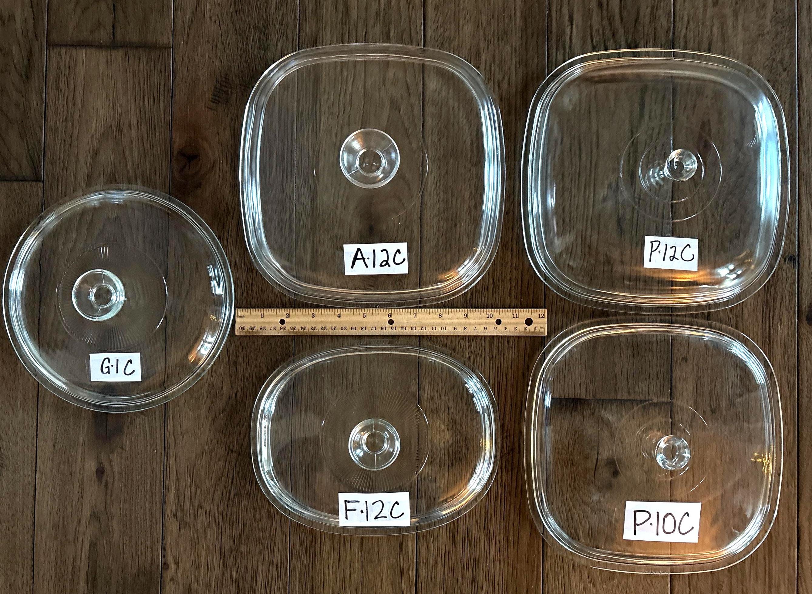PYREX Glass Casserole Replacement Lid: Corning A12C, P10C, P12C, F12C ...