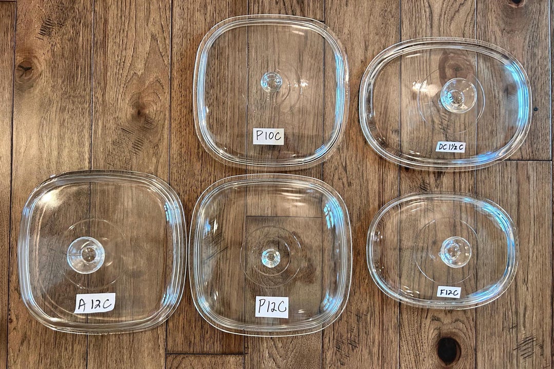 PYREX Glass Covers LARGE Square Corning Casserole Replacement Lids ...