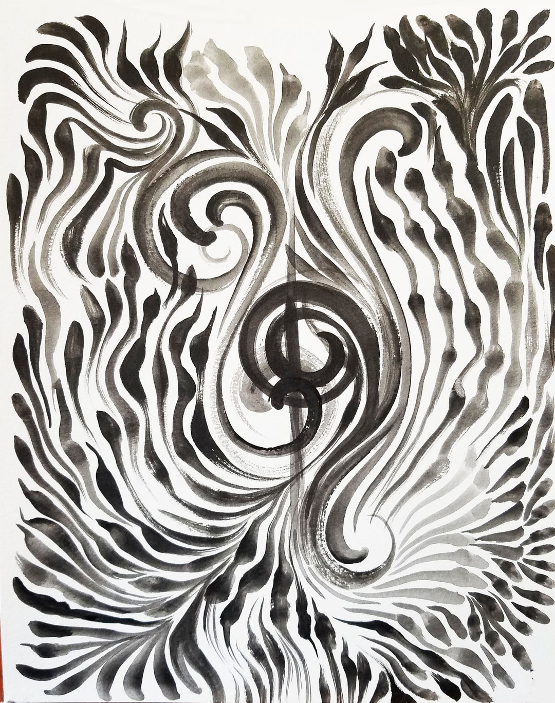 Pulsation - Original Healing Flow Art - Acrylic on Archival Paper - Etsy