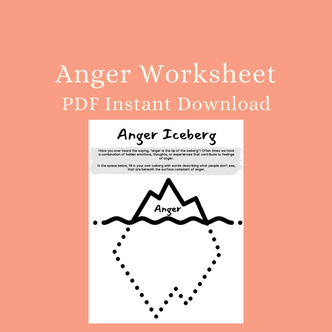 Anger Worksheet - Etsy