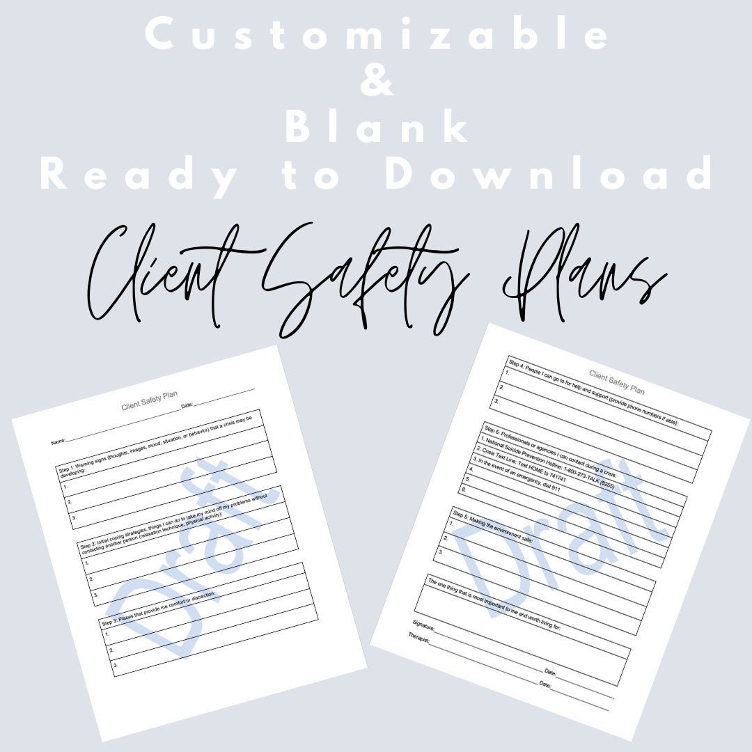 Client Safety Plan | Etsy
