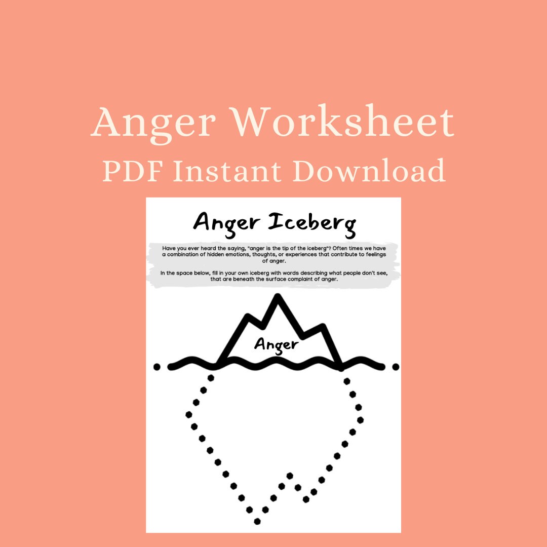 Anger Worksheet - Etsy