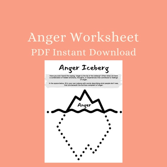 Anger Worksheet - Etsy