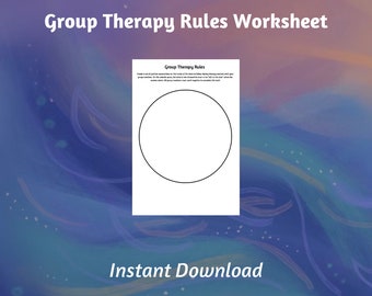 Group Counselling Rules and Guidelines Worksheet for Establishing ...