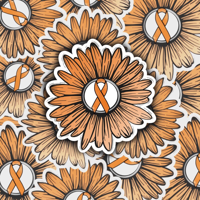 ADHD Awareness Vinyl Sticker Orange Awareness Ribbon | Etsy