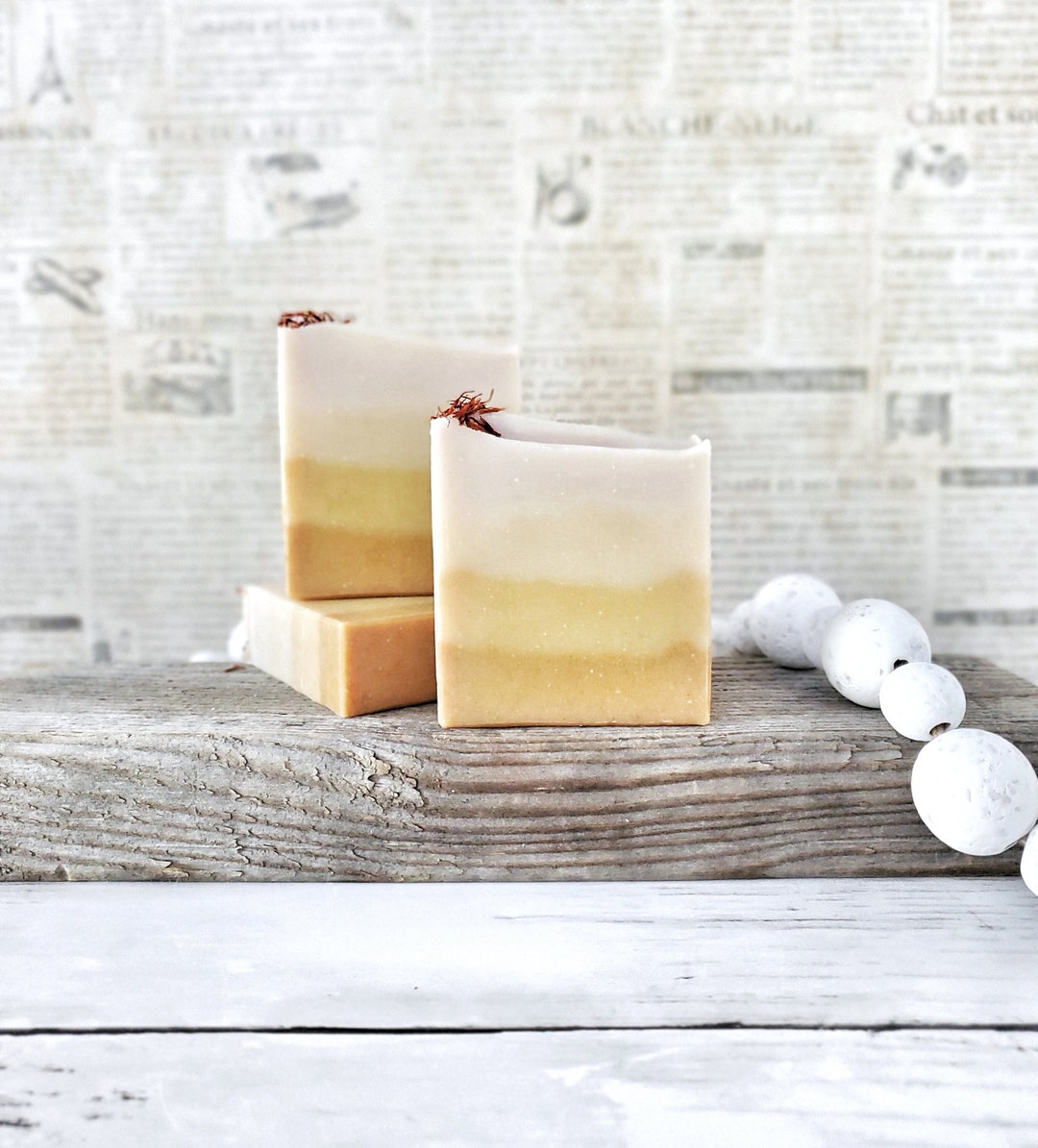 Ombré Turmeric Cold Process Soap | Saffron and Oud Artisan Soap | Dry ...