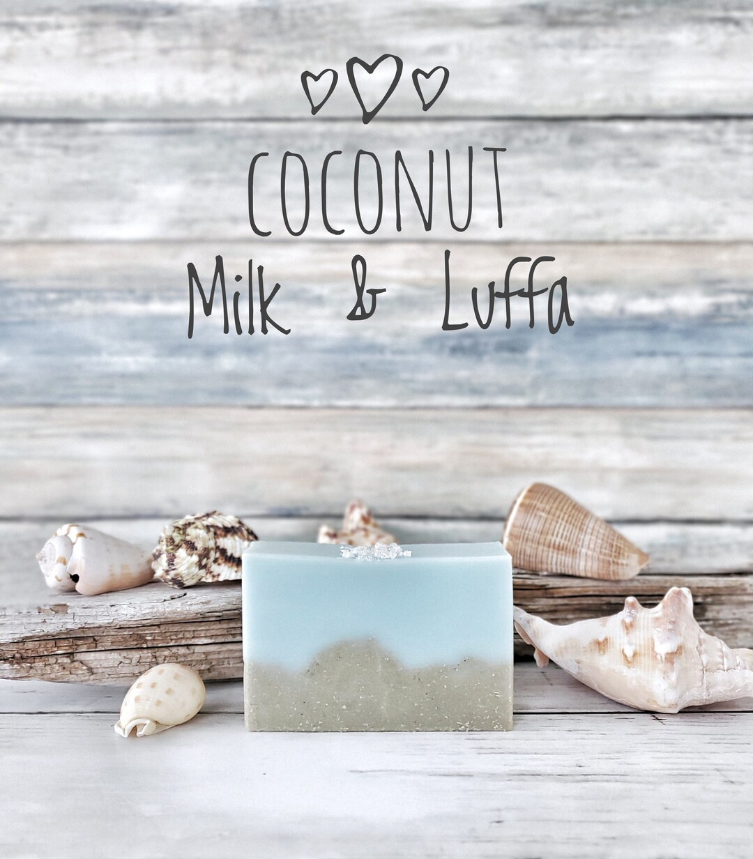 Coconut Milk & Luffa Exfoliating Summer Soap Bar Moisturizing Three ...