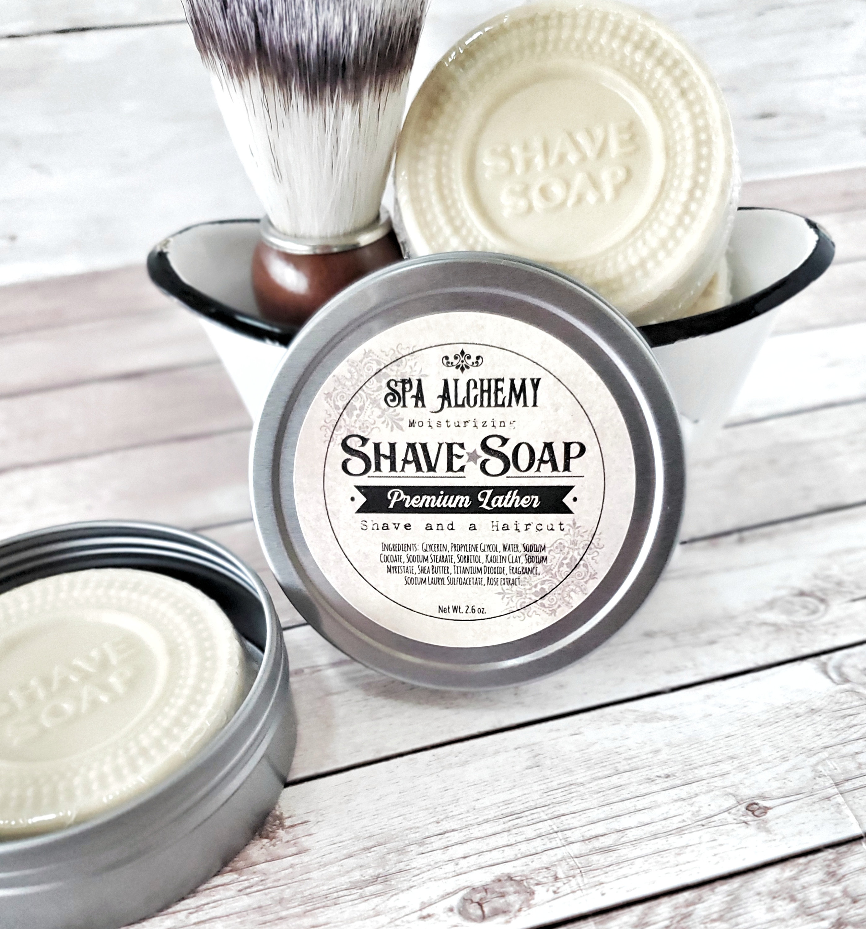 Shea Shave Soap for Men With Travel Tin Option Choose Your - Etsy