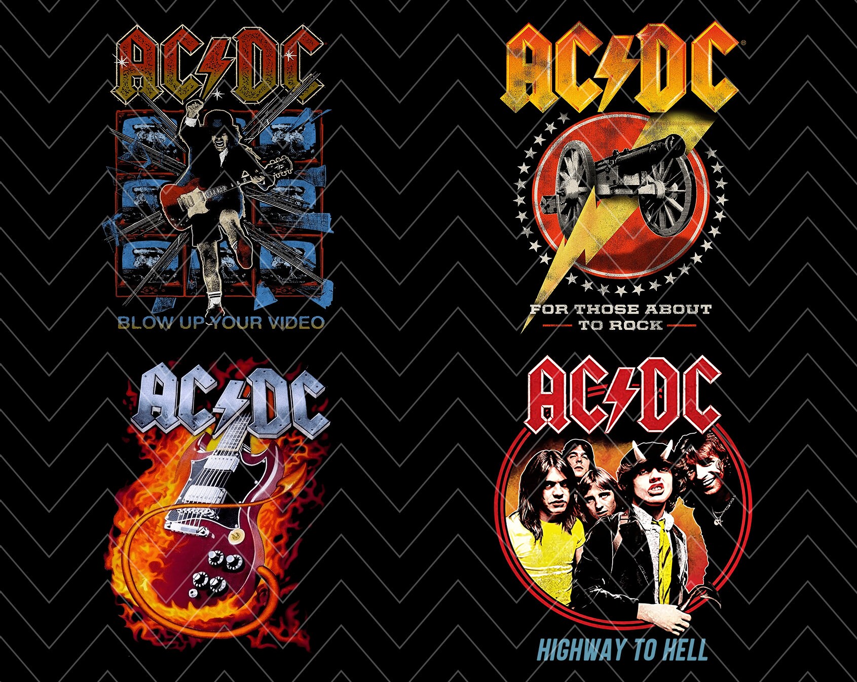 ACDC Band PNG Bundles Retro ACDC Png Vintage Classic Rock - Etsy Australia