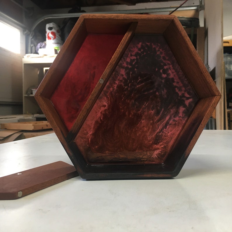 Wood and Resin Fire Elemental Dnd Dice Tray - Etsy
