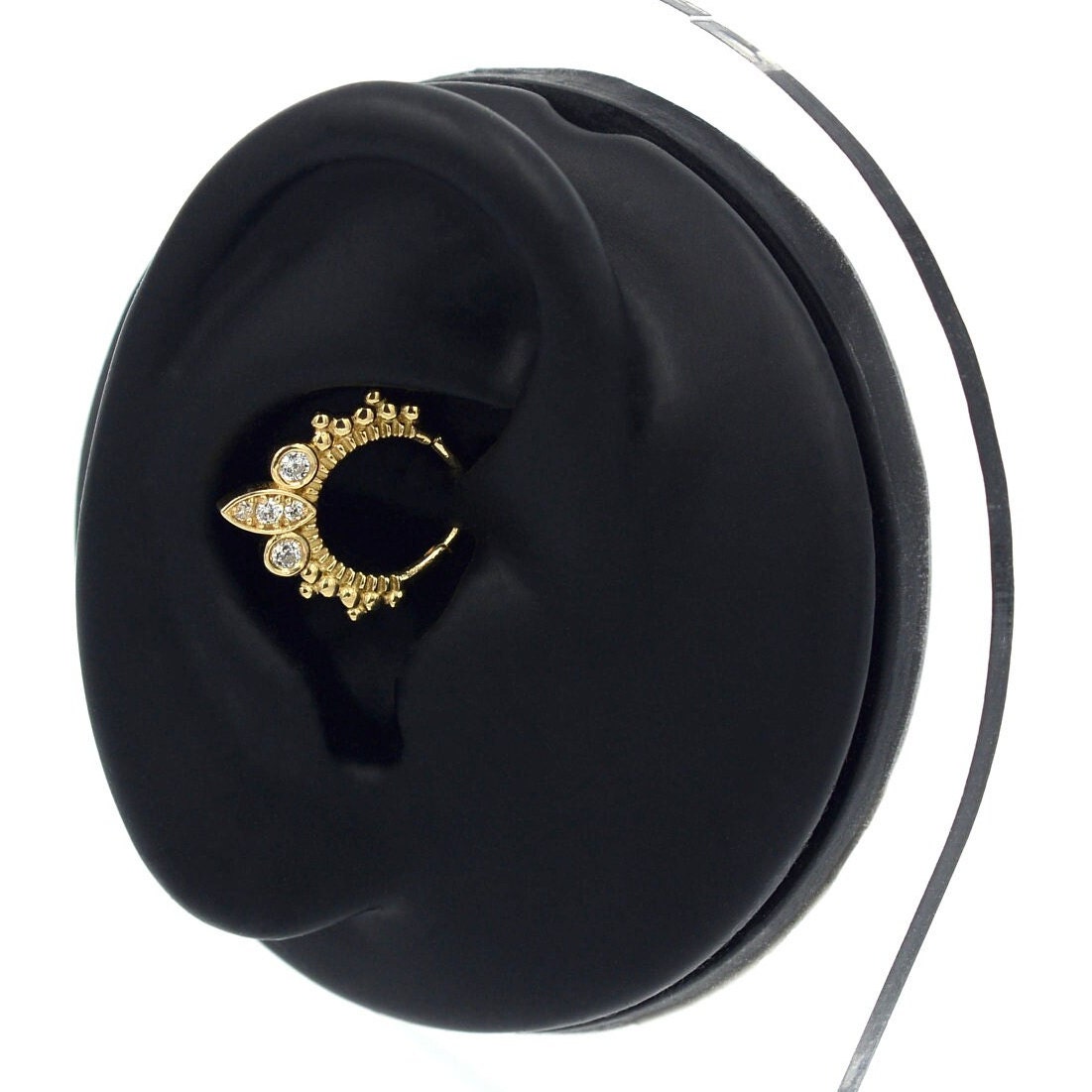 14K Solid Gold Hoop Conch Piercing Minimalist Hoops Gold - Etsy