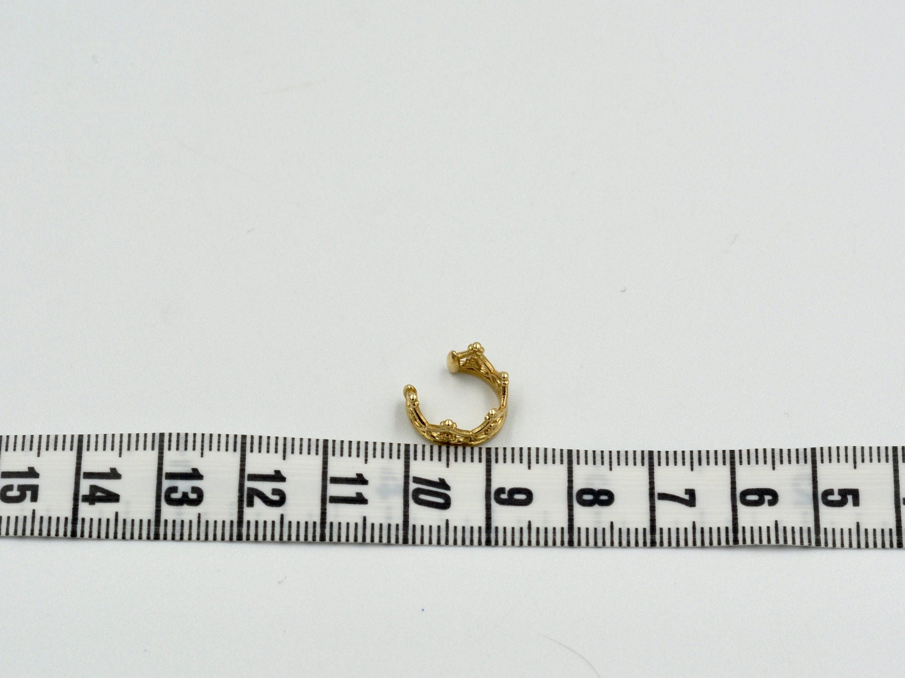 14K Solid Crown Gold Hoop Conch Piercing Elegant Conch - Etsy