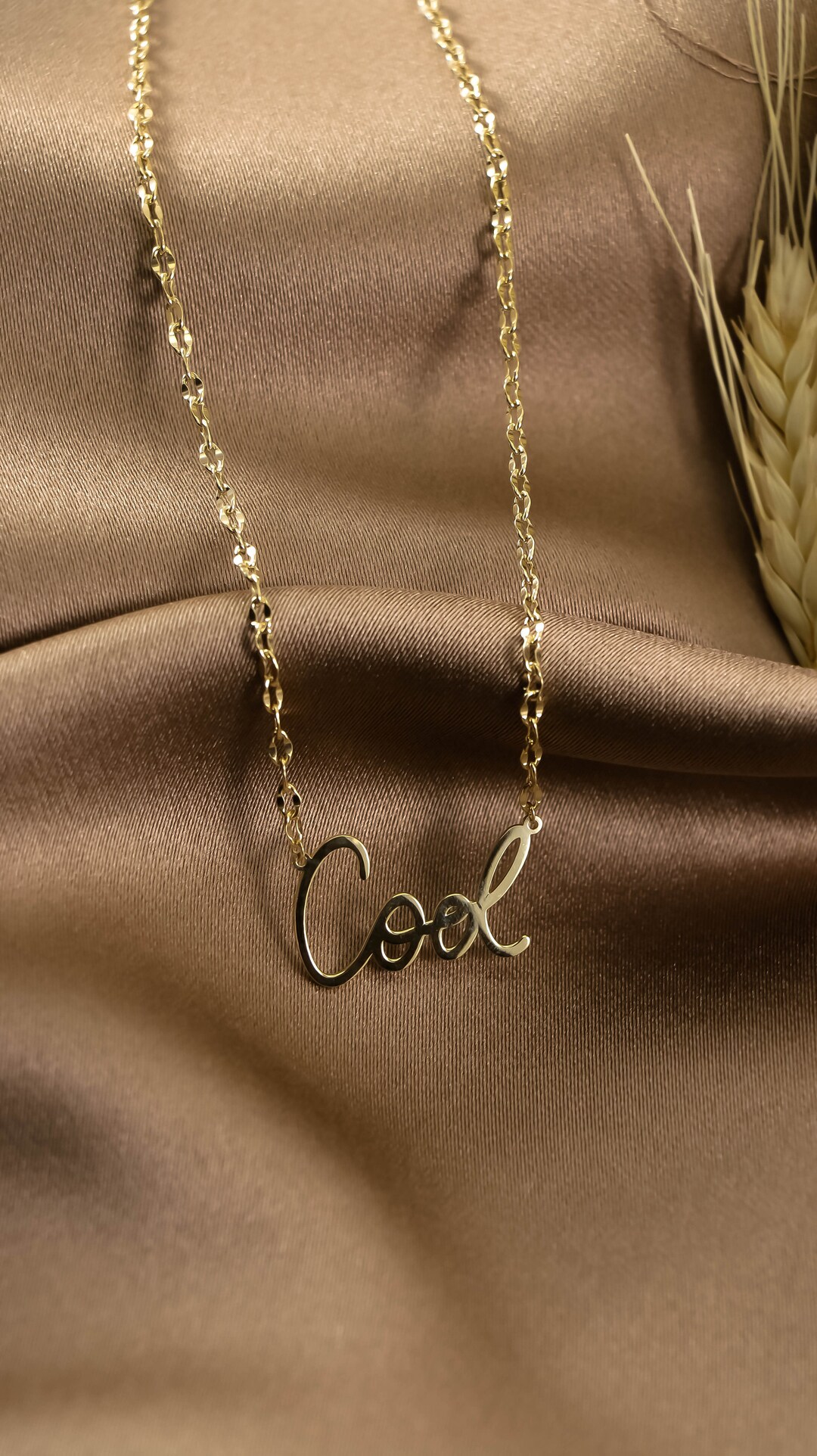 Gold LETTER Necklace | Gold WORD Necklace | Silver Word Necklace | COOL ...