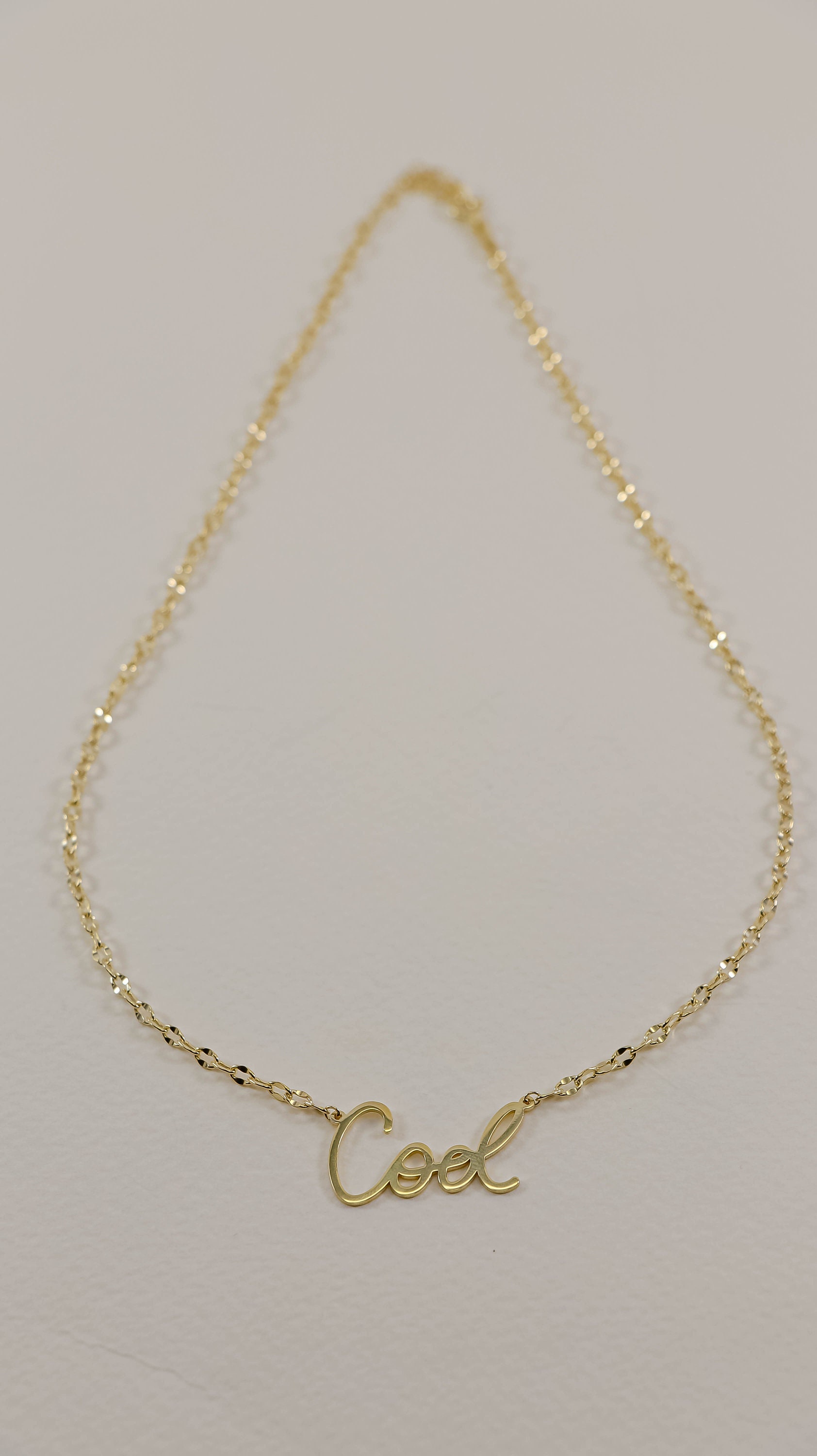 Gold LETTER Necklace | Gold WORD Necklace | Silver Word Necklace | COOL ...