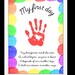 First Day a School Poem Handprint Keepsake Create One of a Kind Art ...