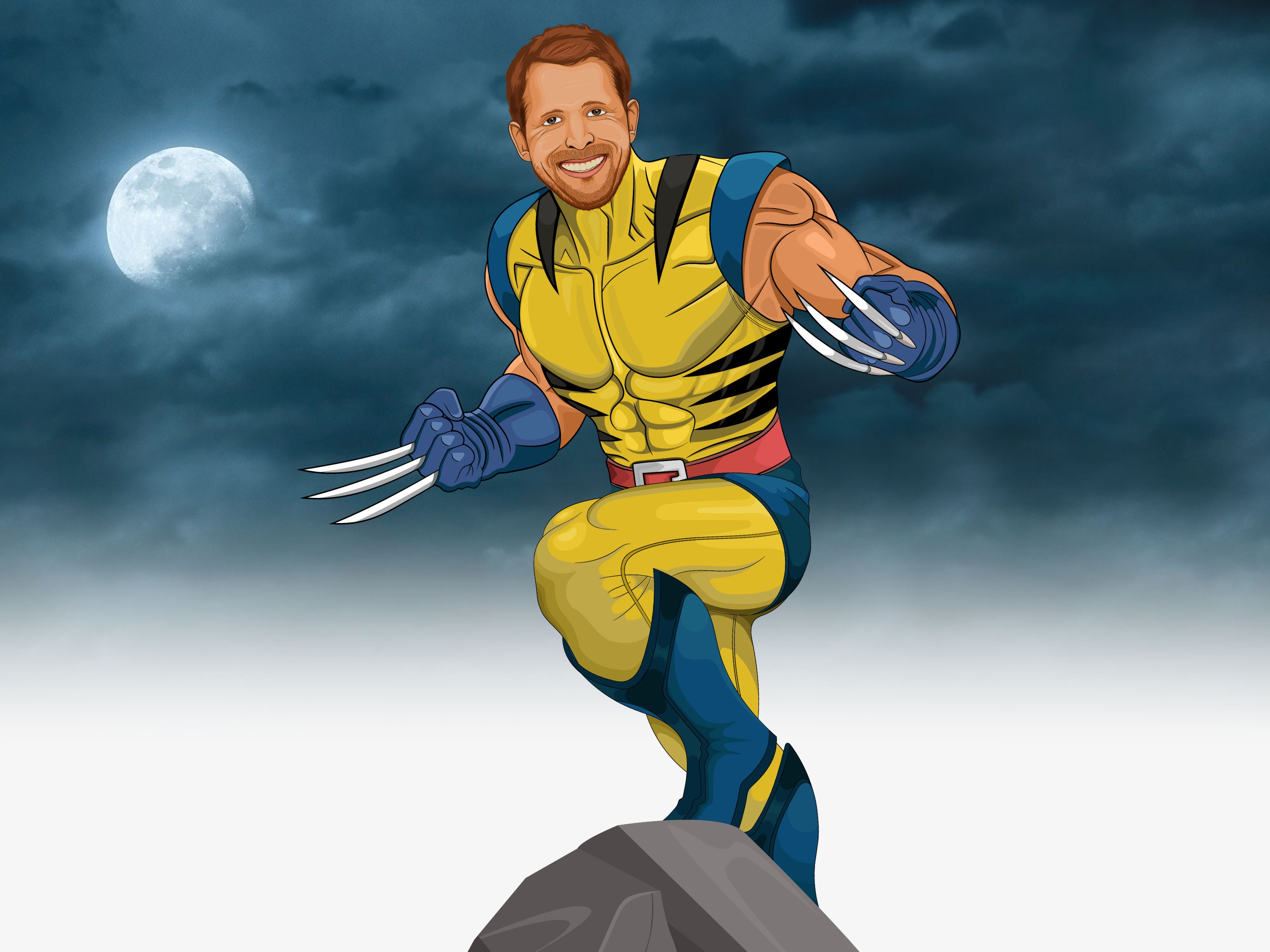 SUPERHERO PERSONALIZED ARTWORK, Custom Superhero Portrait, Super Hero ...