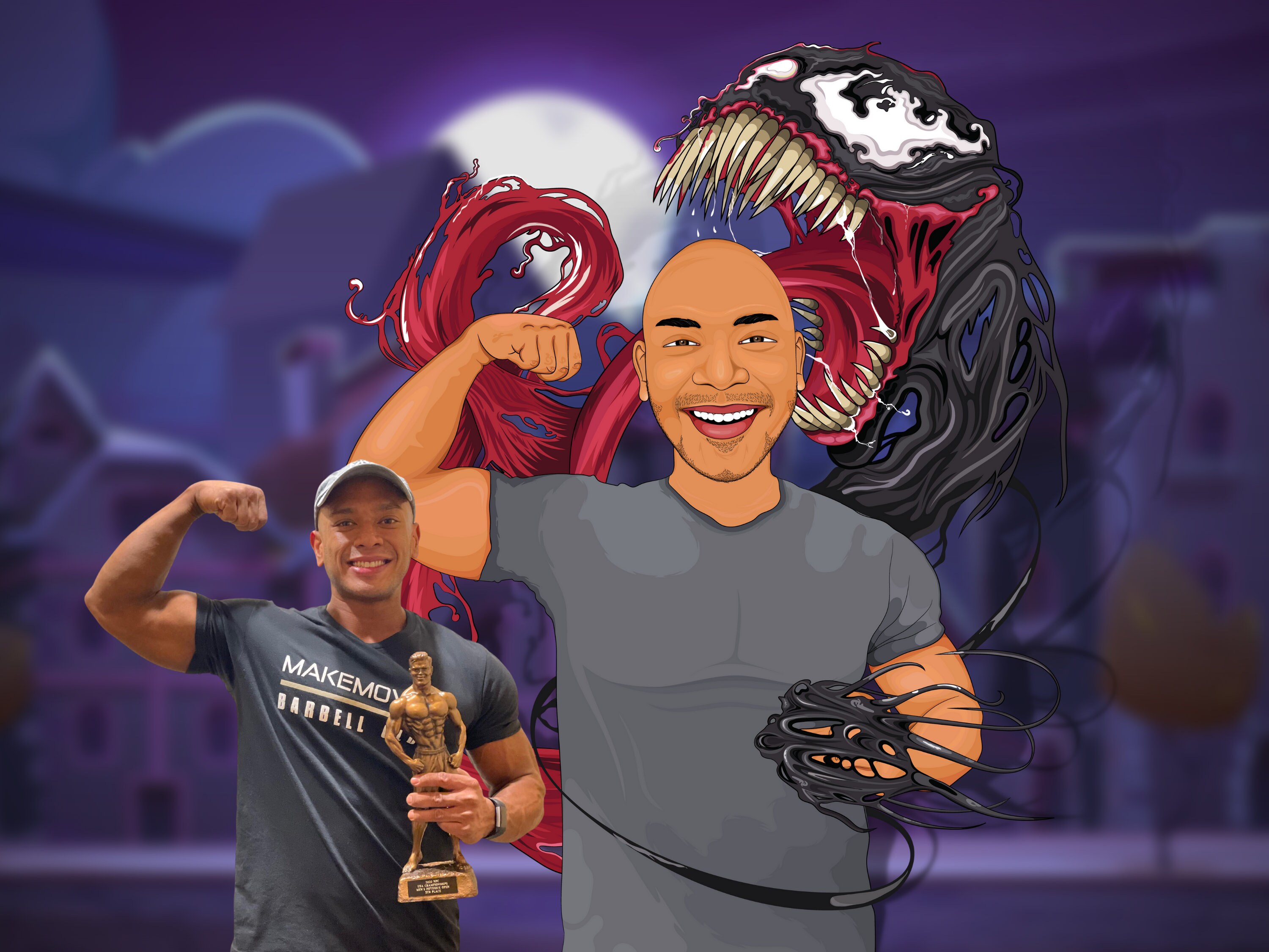 CUSTOM SUPERHERO Cartoon Portrait, Personalized Superhero Illustration ...