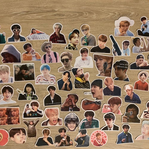 BTS Sticker BTS Group Sticker Faceless Portrait Sticker | Etsy