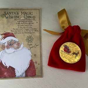 Christmas Eve Wishing Coin, Christmas Wish Coin, Santa or Father ...