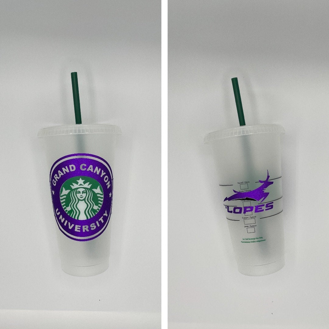 Personalized College Starbucks Cup • University Reusable Cup • Glitter ...