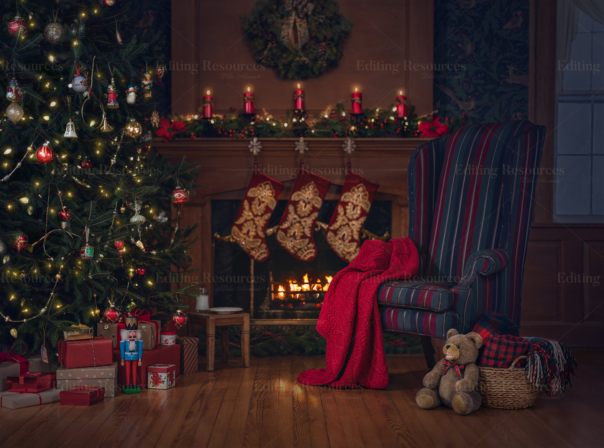 Holiday Eve Digital Background FLASH SALE Photography Overlay, PNG ...