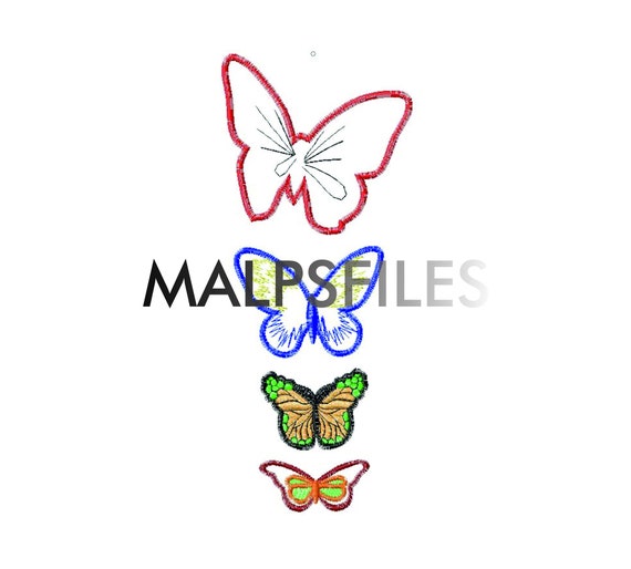 Butterfly Embroidery File Digital Embroidery Filemachine - Etsy