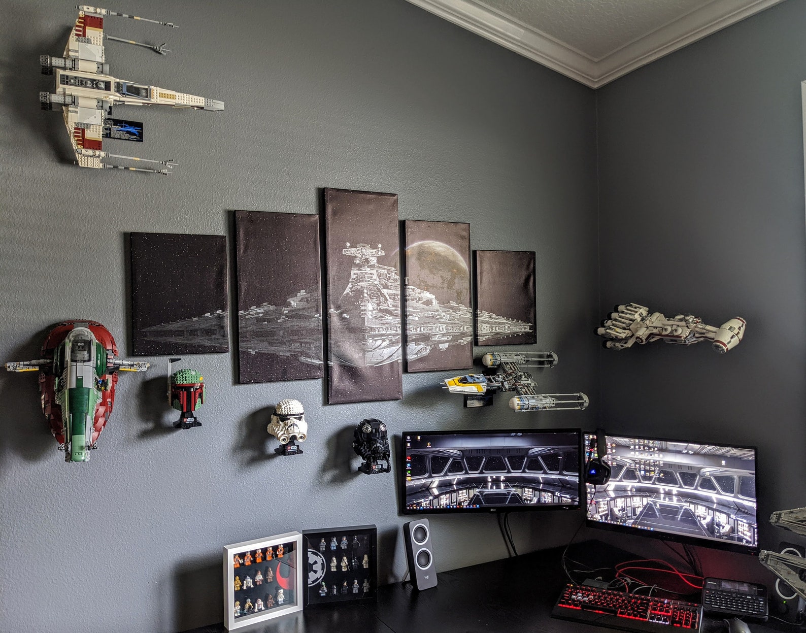 Ultimate Display Wall Mount Display for All Lego Helmets Boba Fett ...