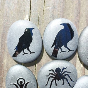 Raven Worry Stone, Crow Pocket Hug, Fidget Toy Adult, Goth Decor for ...