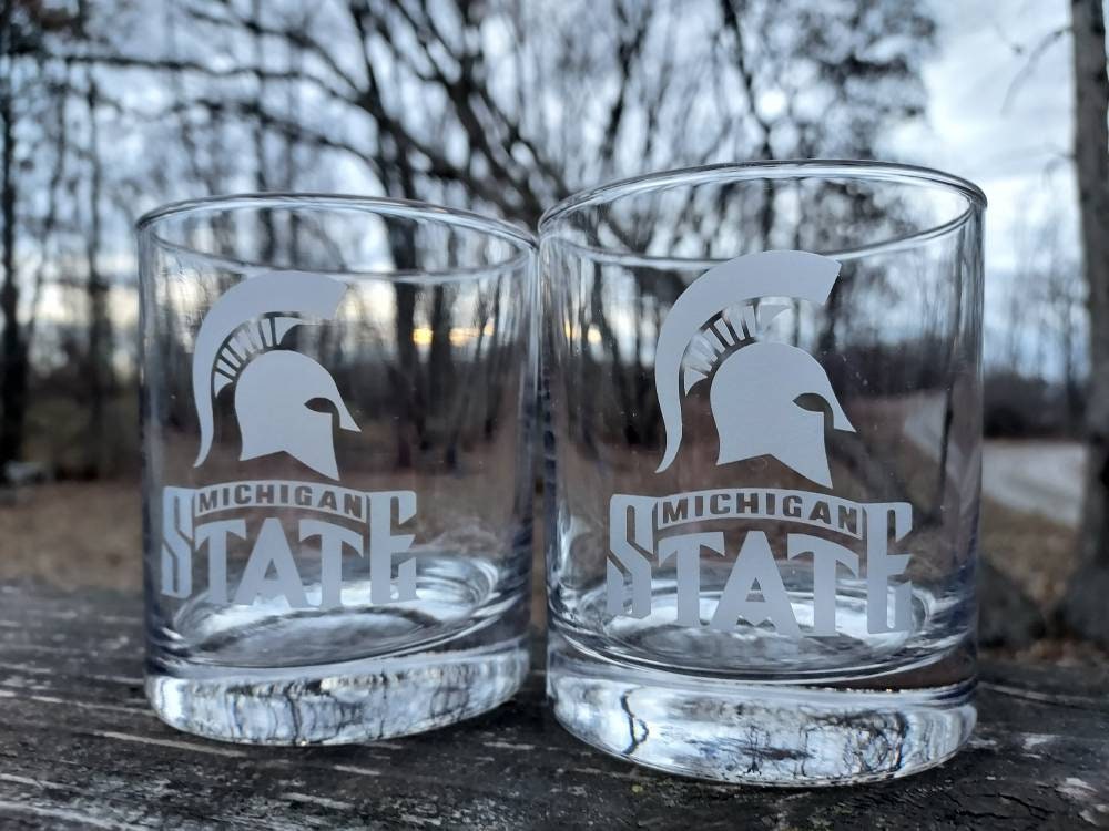 Michigan Whiskey Glasses Engraved Michigan Tall Glasses - Etsy