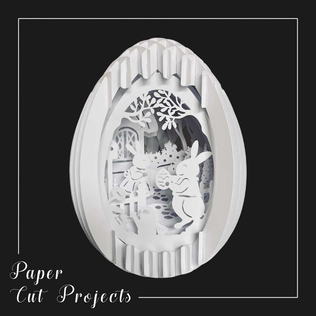 Easter Bunny Light up Scene | Pop up Easter Shadowbox | Pop up Lightbox ...