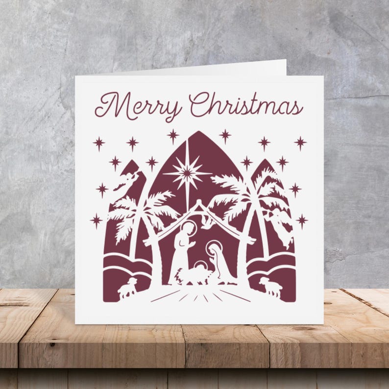 Handmade Nativity Scene Christmas Cards / Intricate Christmas Cards ...