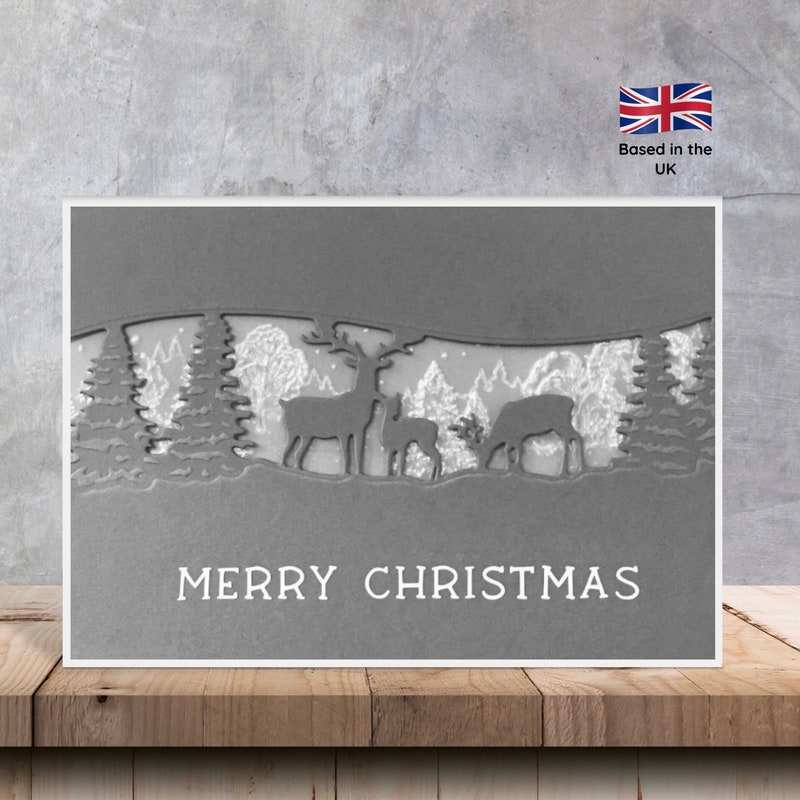 Deer Christmas Card - Etsy