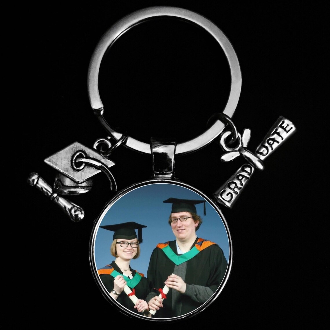 Personalised Silver Graduation Photo Keyring Silver Graduation Gifts ...