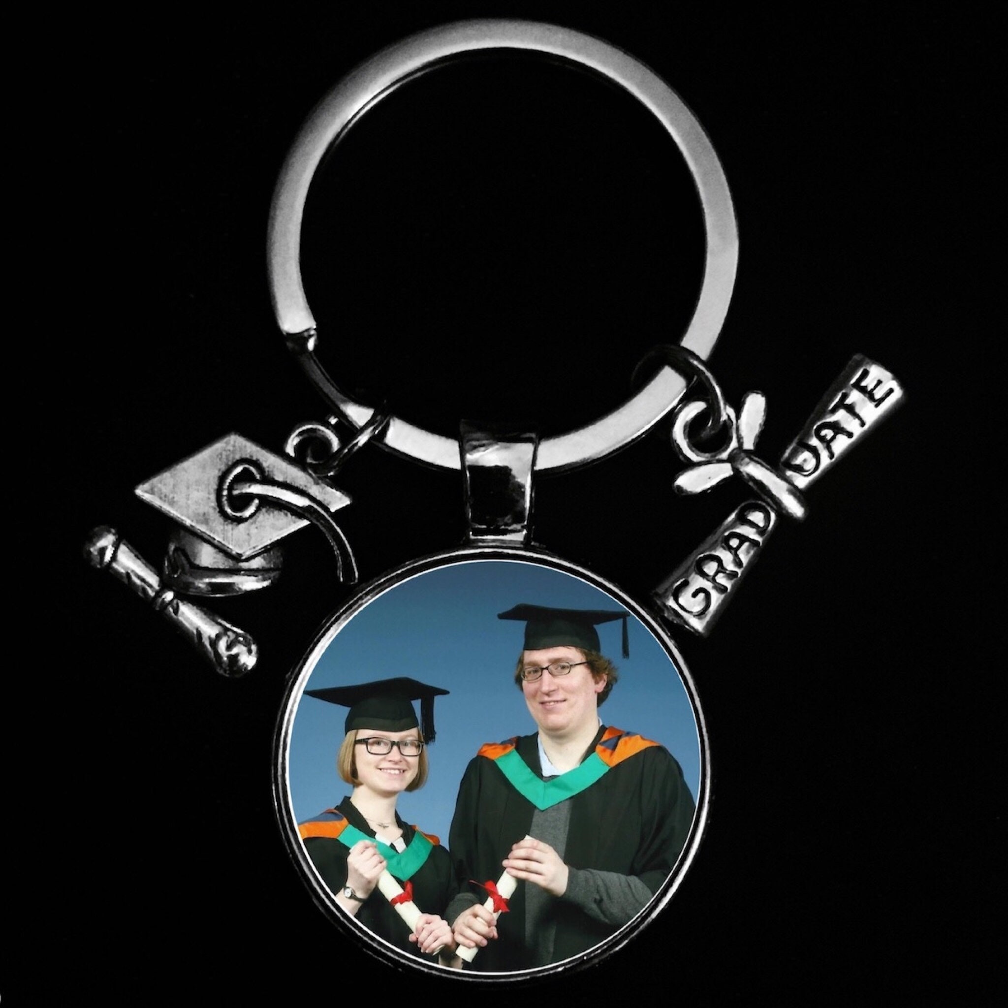 Personalised Silver Graduation Photo Keyring Silver Graduation Gifts ...