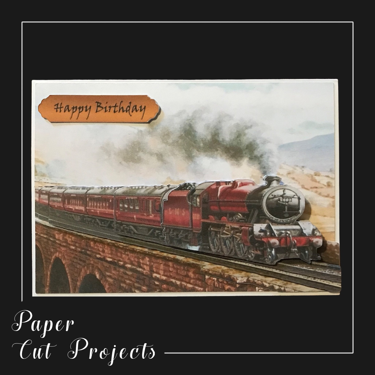 Steam Train Birthday Cards/ 3D Steam Locomotive Birthday - Etsy