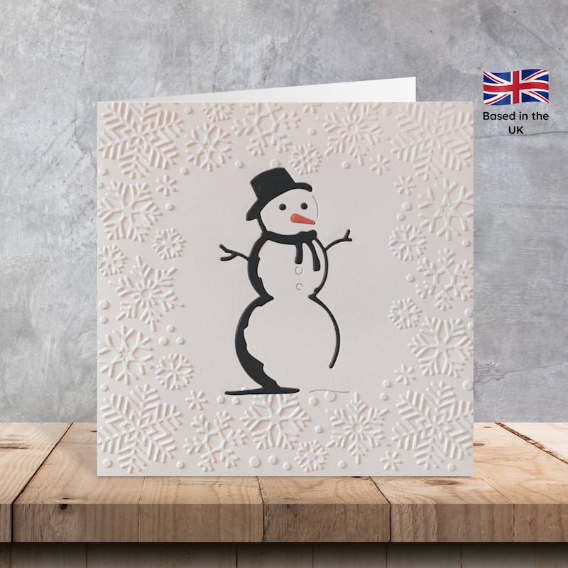 Snowman Card - Etsy