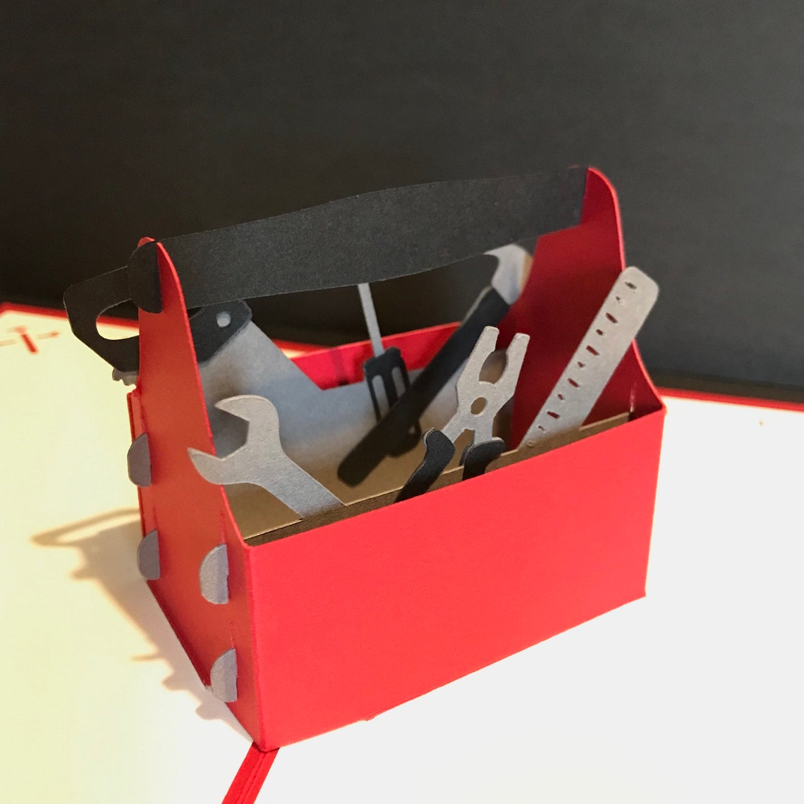 Pop up Toolbox Card/ Personalised Tool Box Birthday Card/ Pop up Tool ...