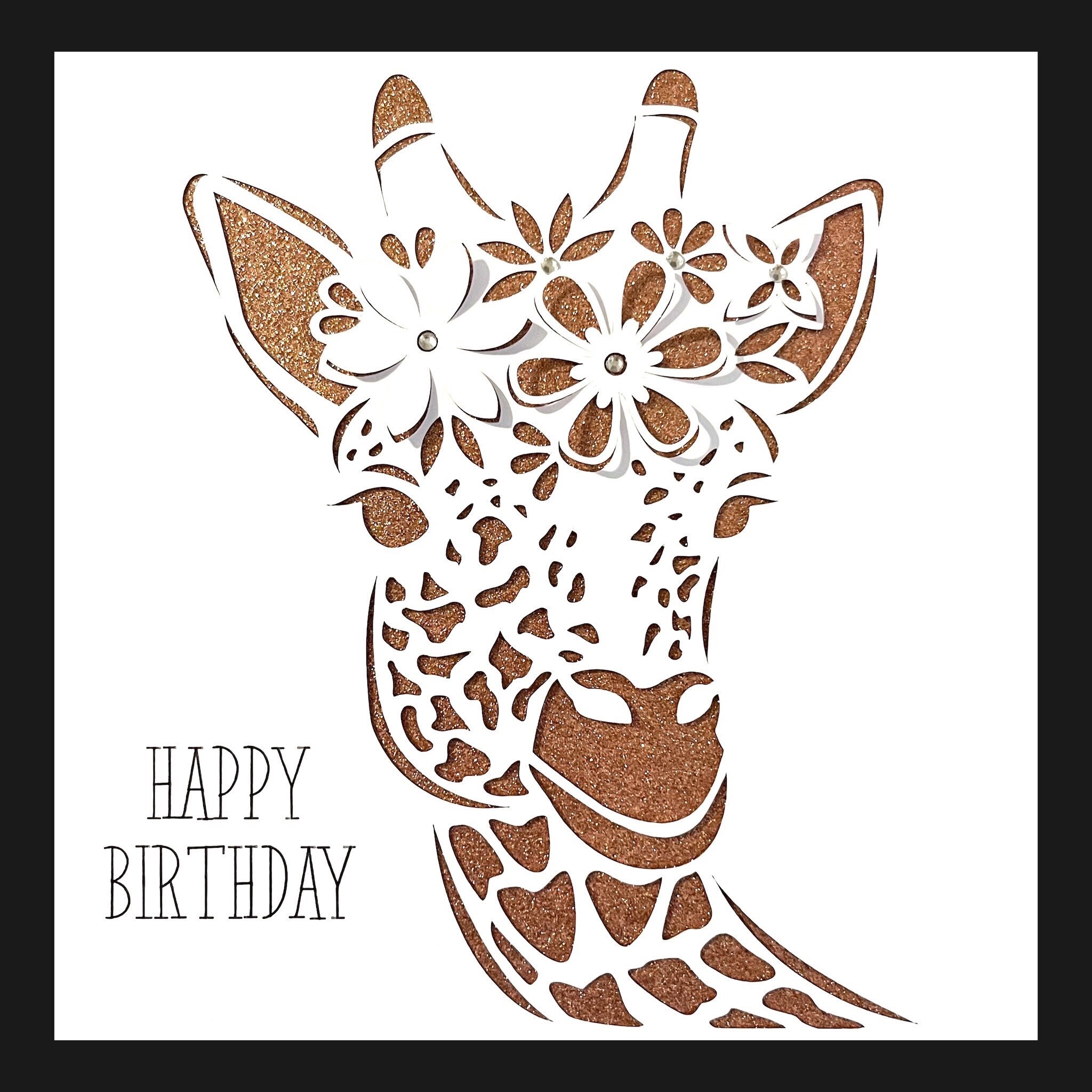 6 Pop up Giraffe Cards/ Pop up Floral Giraffe Cards/ Pop up Birthday ...