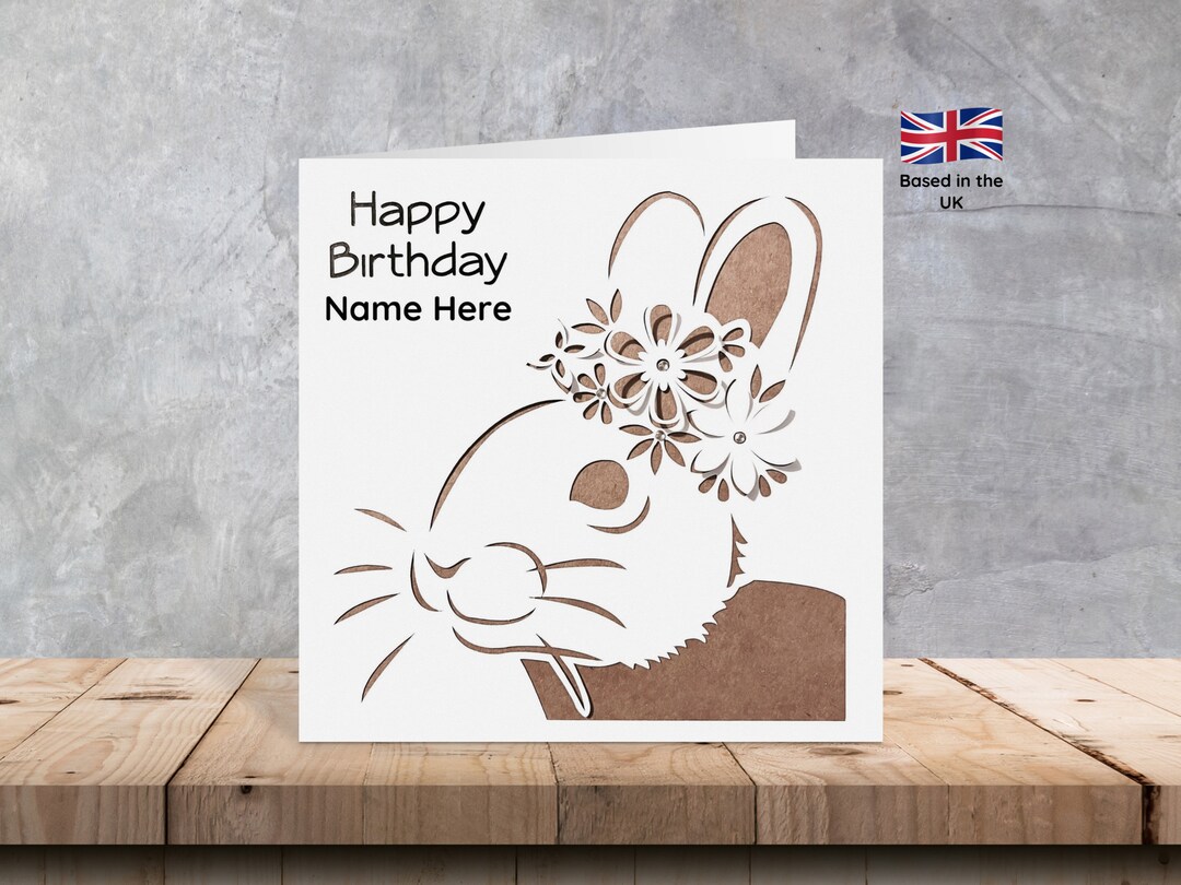 6” Pop up Rabbit Cards/ Pop up Floral Rabbit Cards/ Pop up Birthday ...