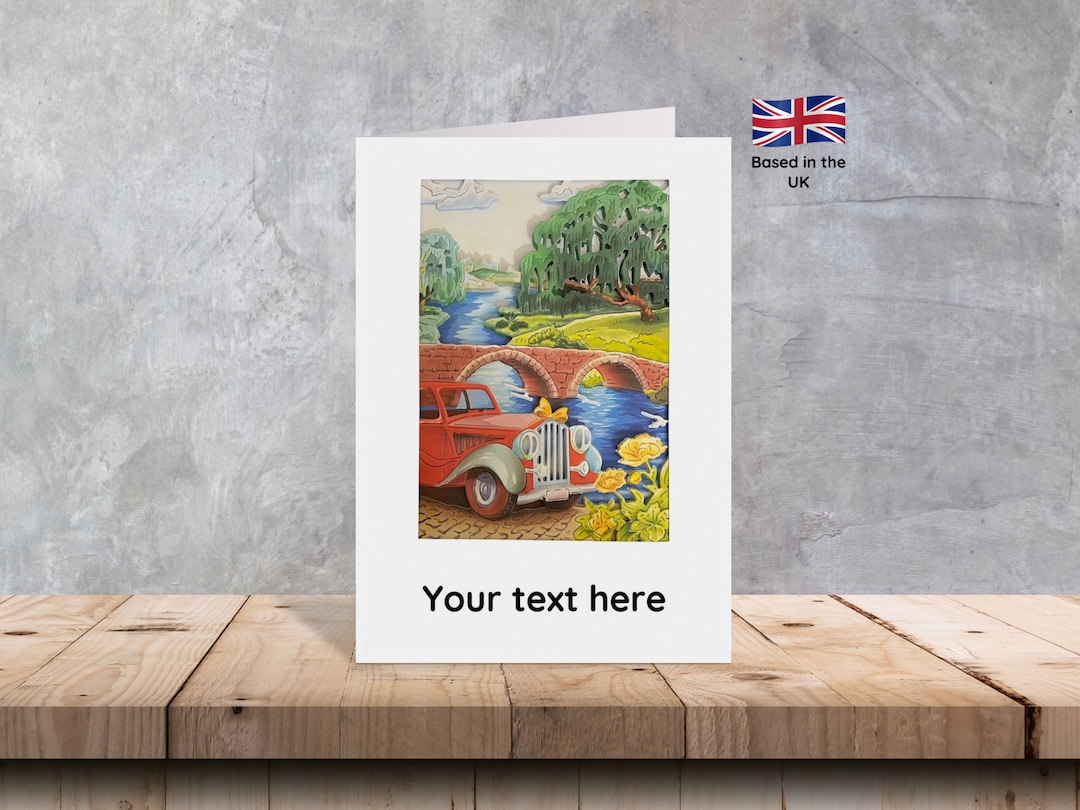Car Cards for All Occasions | Layered 3D Car Cards | Car Birthday Cards ...