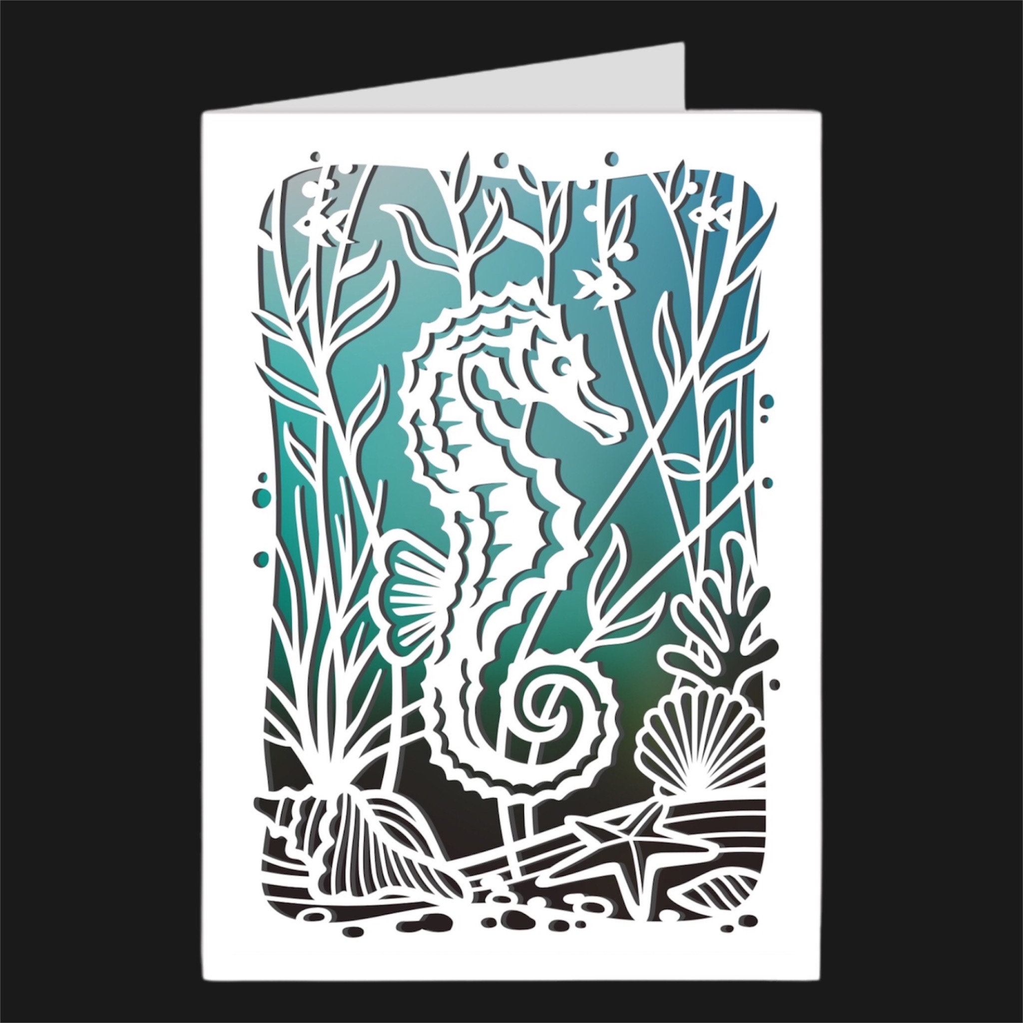 Seahorse Birthday Cards/ Sea Life Birthday Cards/ Underwater - Etsy UK