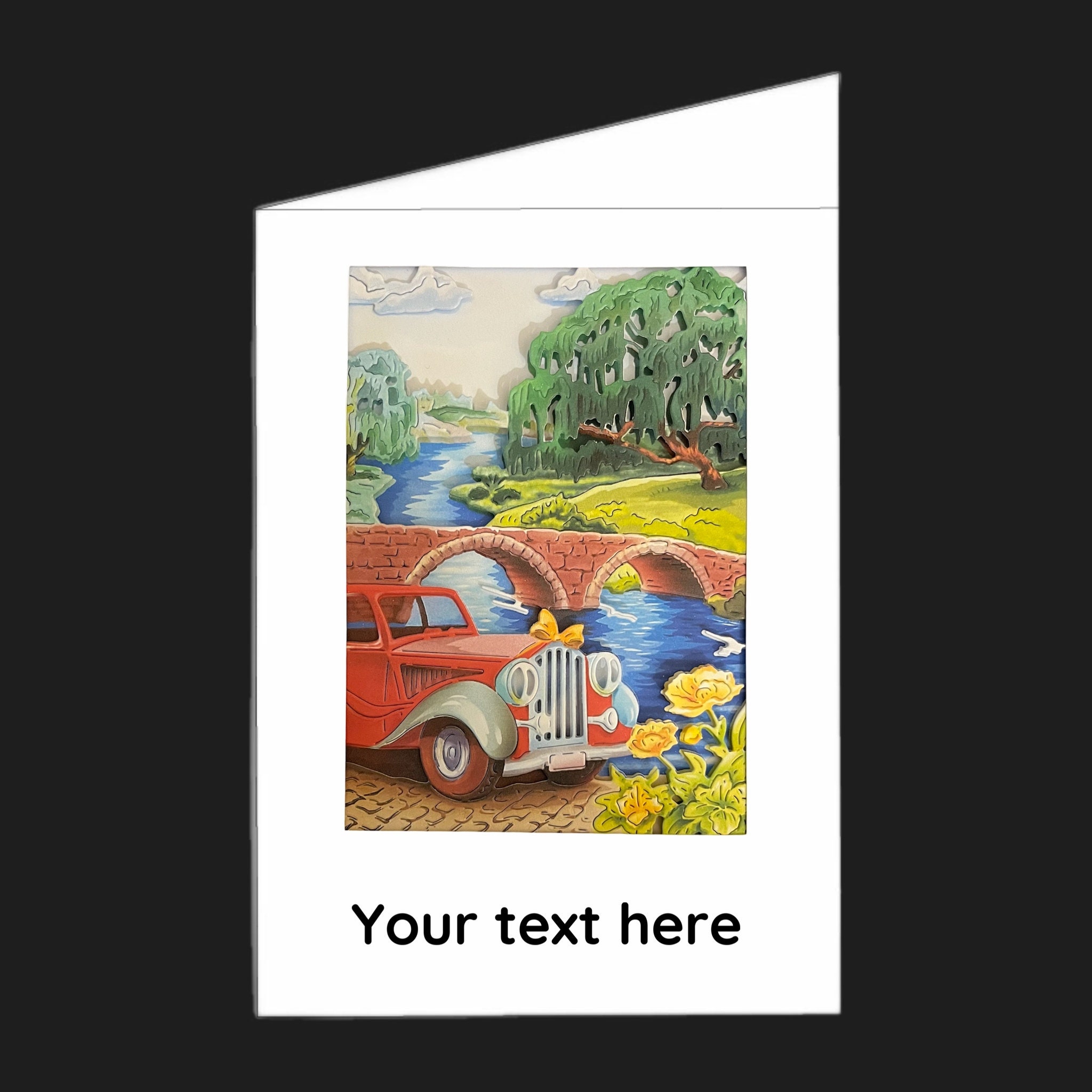 Autokarten für alle Anlässe Mehrschichtige 3D-Autokarten Auto ...